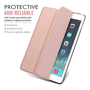 MoKo Case Fit iPad Air 2 - Slim Lightweight Smart Shell Stand Cover with Translucent Frosted Back Protector Fit iPad Air 2 9.7" Tablet, with Auto Wake/Sleep, Rose Gold