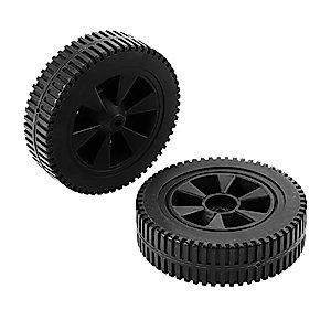 G437-0037-W1 Grill Wheels Replacement Parts for Charbroil Wheels Gas2coal 463344015 463436215 463347017 463343015 463376017 463432215 Kenmore 415.16123801 Plastic Black 7 Inch BBQ Wheels 2PCS