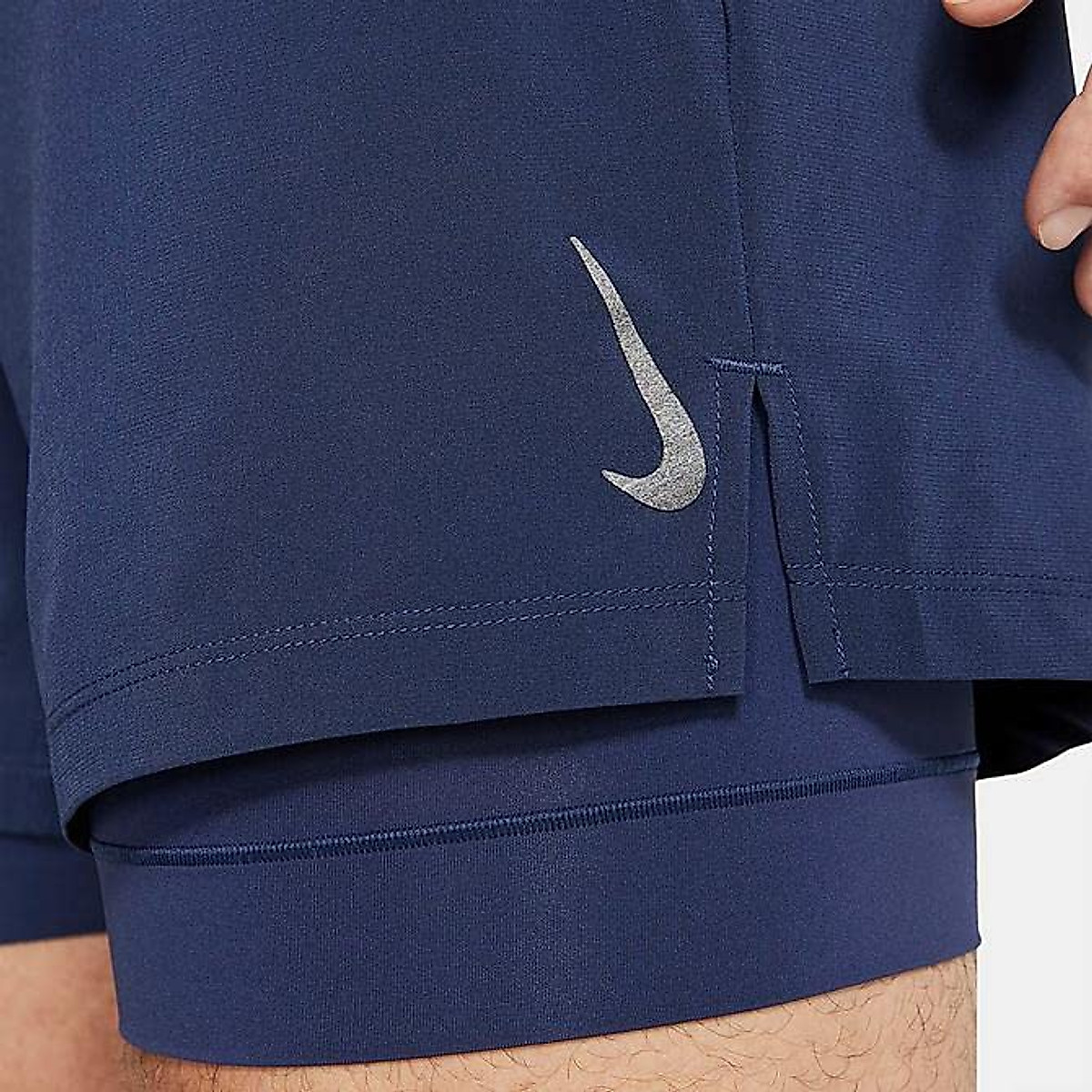 Nike Men’s Dry-FIT 2-in-1 Pocket Yoga Shorts, XL Navy Blue