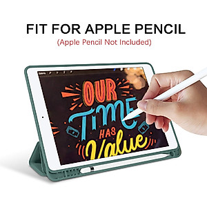 BENTOBEN Case for iPad Air 10.5" (3rd Gen) 2019 / iPad Pro 10.5" 2017 with Pencil Holder, Premium Protective Tablet Case Slim Soft TPU Back Smart Cover Auto Sleep/Wake for Apple iPad Air 3, Dark Green