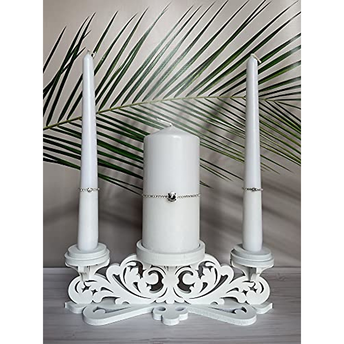 Unity Candle Holder-Unity Candle Stand-Unity Candle-Pillar Candle Holder-Wedding Gift -Ceremony Decoration-Wedding Centerpiece (Big)