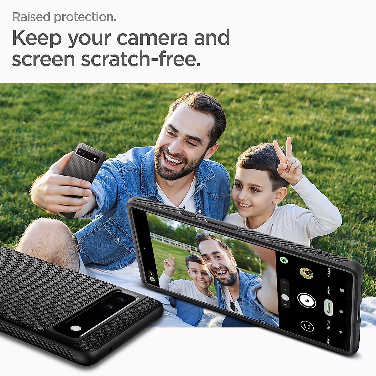 Spigen Liquid Air Designed for Pixel 6a Case (2022) - Matte Black