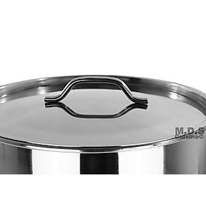 Stock Pot Stainless Steel 40QT Lid Steamer Pot Brew Vaporera Kettle Tamales New 10Ga