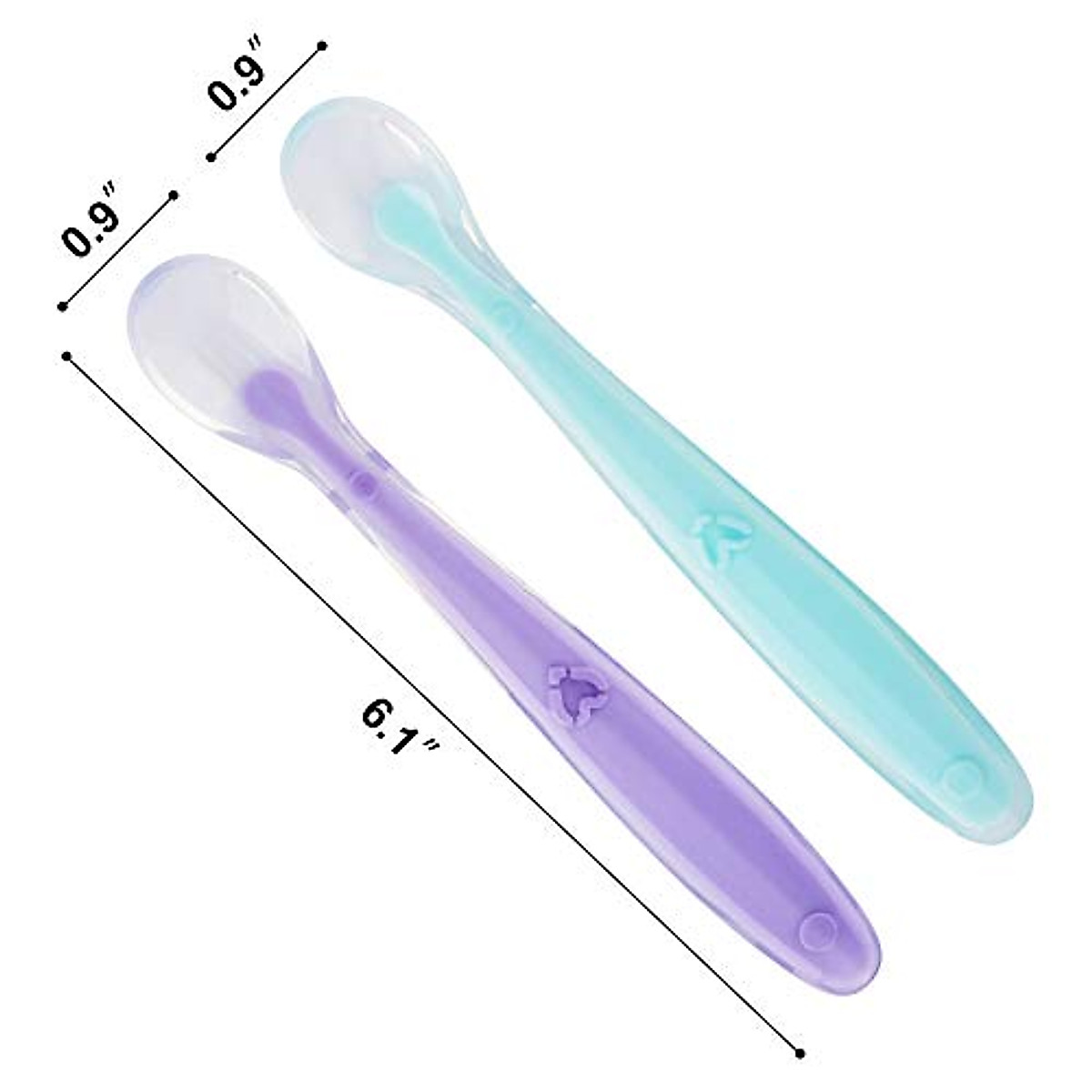 4 Pack Baby Spoon Kirecoo Soft-Tip First Stage Silicone Self Feeding Training Spoons for Baby Led Weaning with 2 Cases for Infant Baby, Best Infant Set