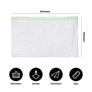 Tylulikaty Cat Litter Box Liners, 35 Count Cat Litter Bags Kitty Sifting Litter Liners Pet Cleaning Supplies with Durable Drawstring Contains 30 Screening Bags with Holes + 5 Non-porous Screening Bag (37" x 18")