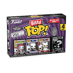 Funko Bitty Pop! The Nightmare Before Christmas Mini Collectible Toys 4-Pack - Sally, Jack Skellington, Zero & Mystery Chase Figure (Styles May Vary)