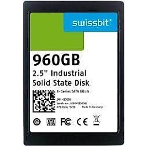 Swissbit SFSA960GQ2AK4TO-C-8C-236-STD, Solid State Drive, 960GB, 5V, 2.5" SATA SSD, X-75, 3D TLC, 0-70°C