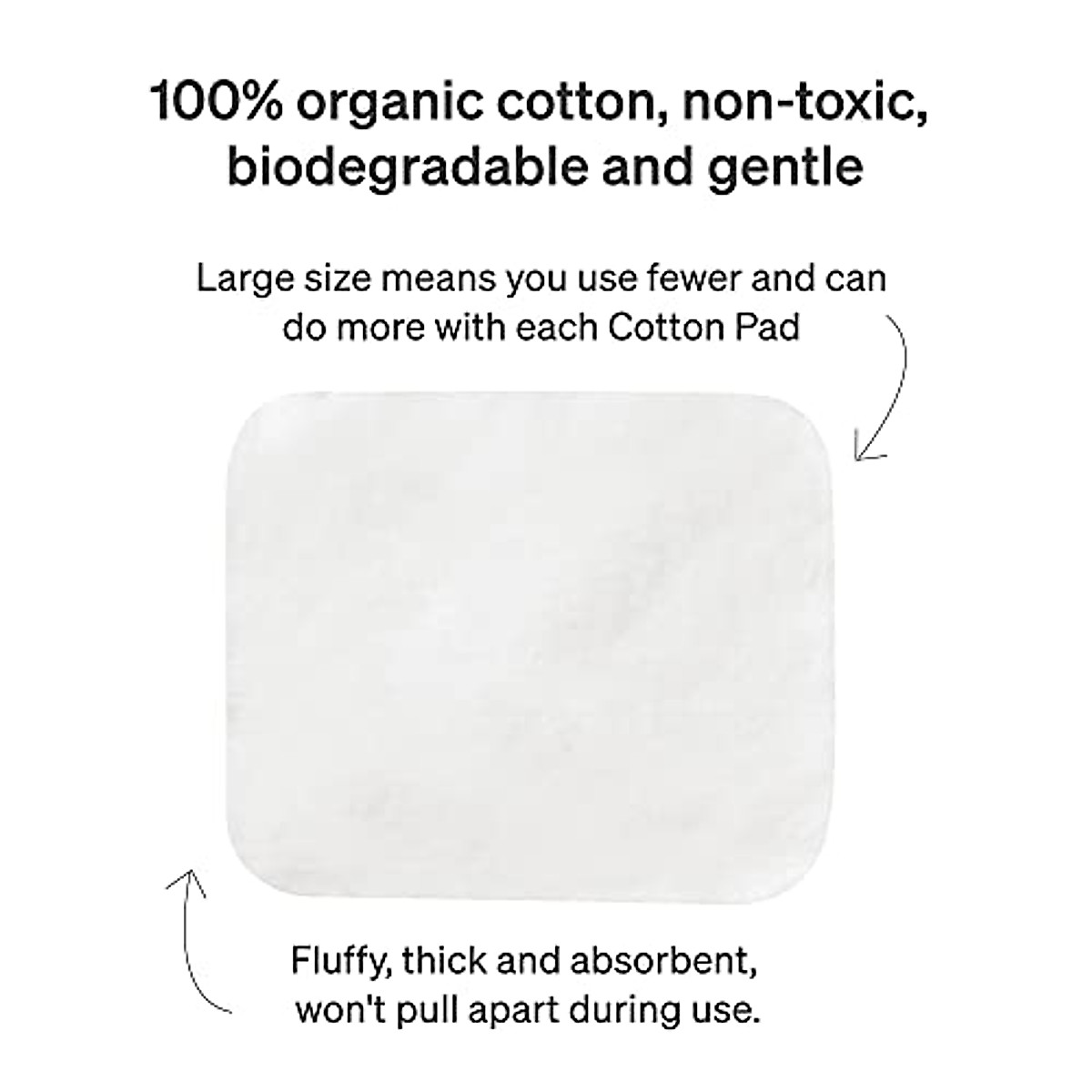 Love Noobs Baby Cotton Pads for Diaper Change, 360 Count, Ultra Soft 100% Organic Extra Large Cotton Pads for Baby Sensitive Skin, Lint-Free Premium Jumbo Size Cotton Pads, 100% Cotton Squares