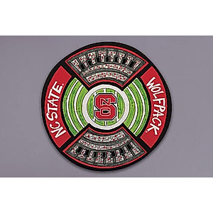Magnolia Lane NC State University Wolfpack Football Stadium Heavyweight Melamine Round Platter, 13.5-inch Diameter, Kitchen Accessories