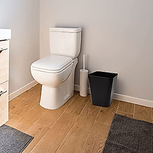 ZOFORTY 6 Pack Slim Plastic Trash Can Wastebasket 1.5 Gallon Small Garbage Bin Black Trash Bin Waste Basket for Office Bathroom Bedroom Home Kitchen Dorm - 9”High