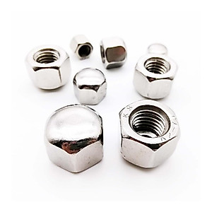 20pcs 304 Stainless Steel Hex Hexagon Decor Short Low Cover Cap Acorn Nut M3 M4 M5 M6 M8 (Size : M8-20pcs)