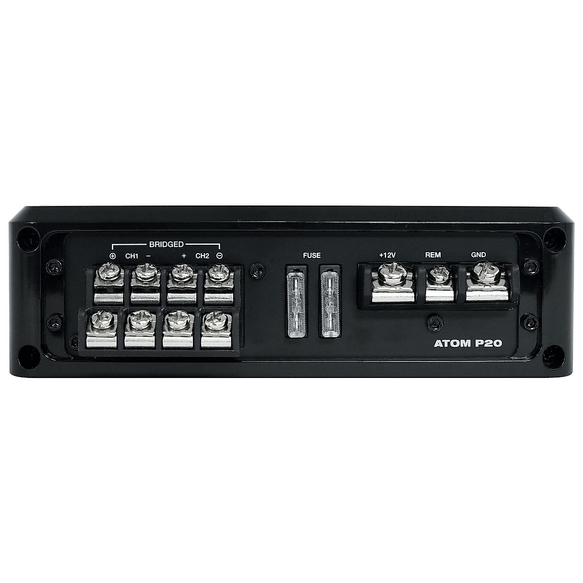 Rockville Atom P20 Marine/ATV/Car Bluetooth Amplifier 1600w Peak/440w RMS 4 Channel w/Volt Meter, Black