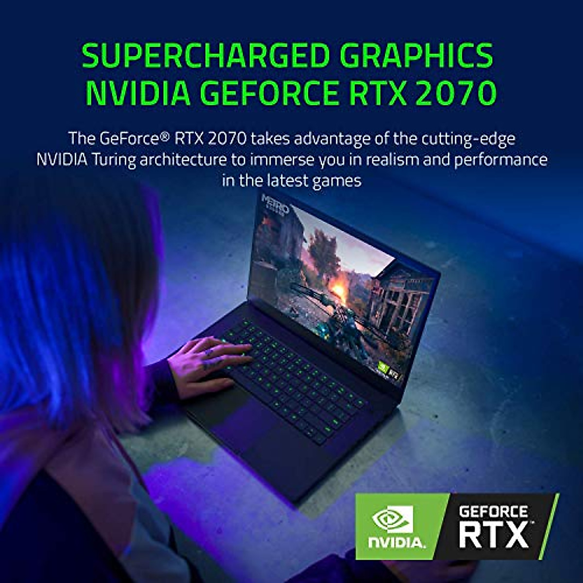 Razer Blade 15 Base Gaming Laptop 2020: Intel Core i7-10750H 6 Core, NVIDIA GeForce RTX 2070 Max-Q, 15.6" FHD 1080p 144Hz, 16GB RAM, 512GB SSD, CNC Aluminum, Chroma RGB Lighting, Thunderbolt 3, Black