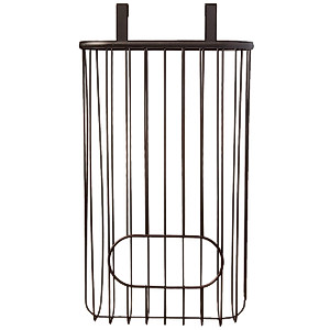 Spectrum Diversified Ashley Over-The-Cabinet Dispenser Plastic Holder for Kitchen Storage & Organization, Under Sink Organizer for Recycling Grocery Bags, Bronze