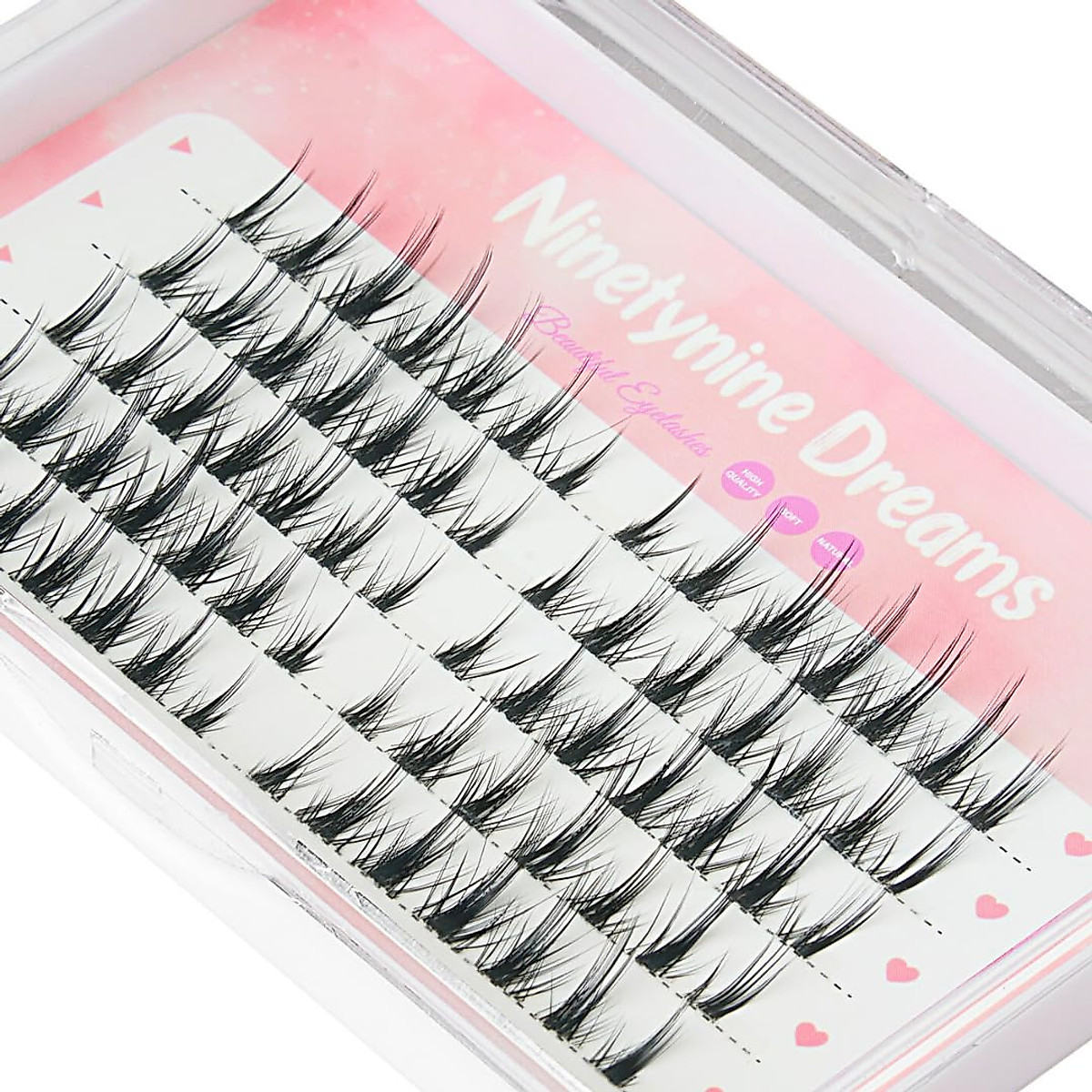 Ninetynine Little Devil Style (12mm) 70pcs C Curl Individual False Eyelash Extension Reusable Natural Soft Volume Lashes Clusters