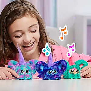 Furby Furblets Star-Lee Mini Friend, 45+ Sounds, Galaxy Music, Speaks Only Furbish, Electronic Plush Toys for Girls & Boys, Interactive Pets, Dark Blue, 6+