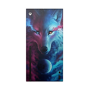 Head Case Designs Officially Licensed Jonas JoJoesArt Jödicke Wolf Galaxy Art Mix Matte Vinyl Sticker Gaming Skin Case Cover Compatible with Xbox Series X Console