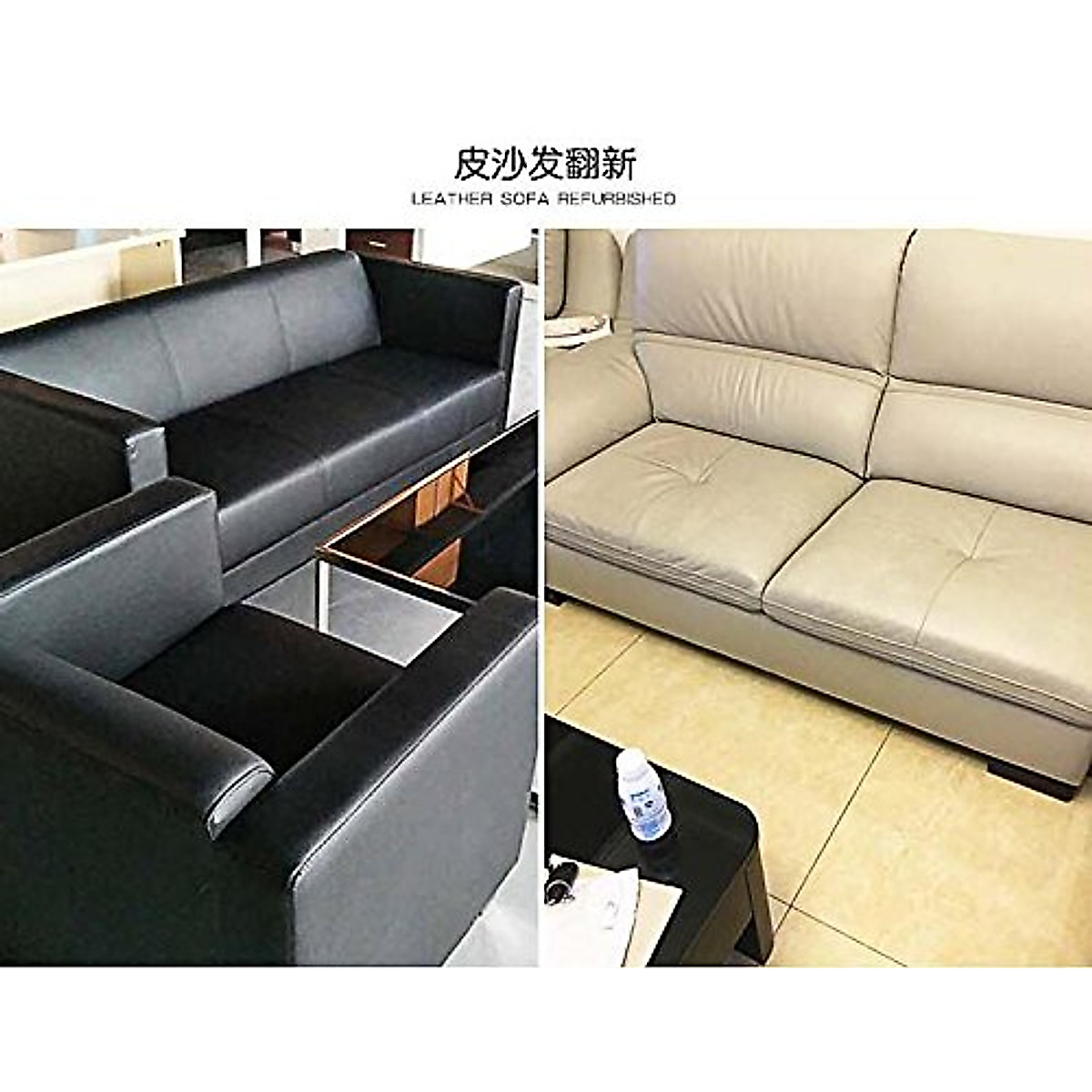 Self Adhesive Leather PU Fabric Repairing Patches for Sofa, for Car Seats, for Clothing (Width 19.6" x Length 53.9") (Black) Folded Packed