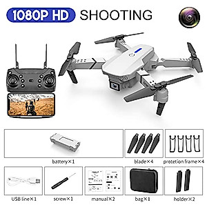 CAOY Foldable Drone, Aerial Photography with 4K/1080P Profesional HD Camera, Intelligent Aircraft Headless Mode, WiFi FPV Live Video, One-Key Return, APP Control (Single Camera 1080P, White)