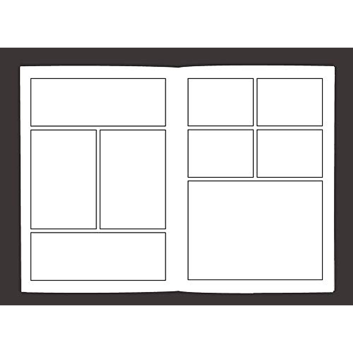 Blank Comic Book: Variety of Templates, 2-9 panel layouts, draw your own Comics