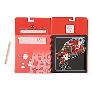 Melissa & Doug PAW Patrol Scratch Art 3-Pack – Chase, Skye, Marshall Color Reveal Travel Activity Pads - Reverse