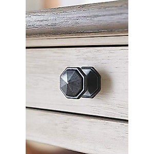 Signature Design by Ashley Bolanburg Farmhouse Counter Height Dining Room Table, White & Brown