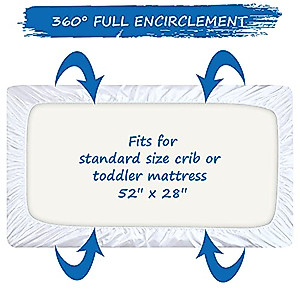 Satin Crib Sheet Soft & Silky Fitted Crib Mattress Sheet (52"x28"x8") for Boys and Girls Fitted Crib Sheet for Standard Crib Mattress Silk Crib Sheet for Baby Hair and Skin White Crib Sheets