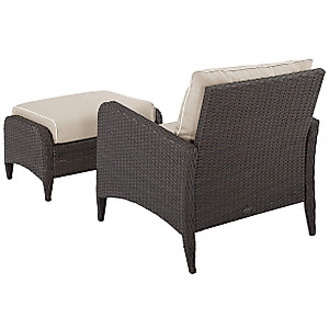 Crosley Furniture Kiawah 2-Piece Outdoor Chair Set, Wicker Patio Chairs for Conversation, Porch, Deck, Blue