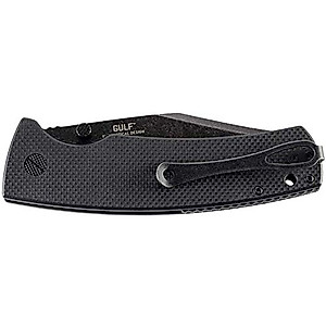 CRKT Gulf EDC EDC Folding Pocket Knife: Heavy Duty Everyday Carry Work Knife, Liner Lock, Clip Point Blade with Stonewash Finish, G10 Handle 2795