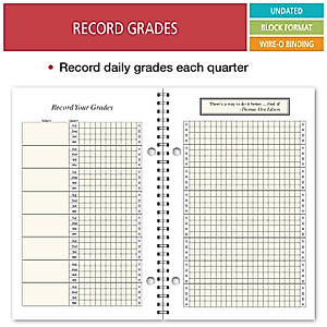 Student Planner Daily Format for Elementary School (S85-Red) 5.5 x 8.5