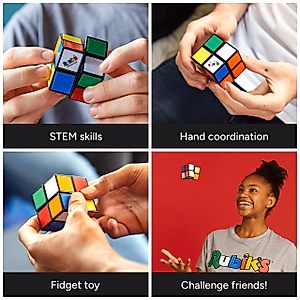 Rubik's Cube Mini, Original 2x2 Rubik's Cube, Puzzle Fidget Cube, Fidget Toy, Brain Teasers, Stocking Stuffers, Christmas Gifts for Teens, for Ages 8+