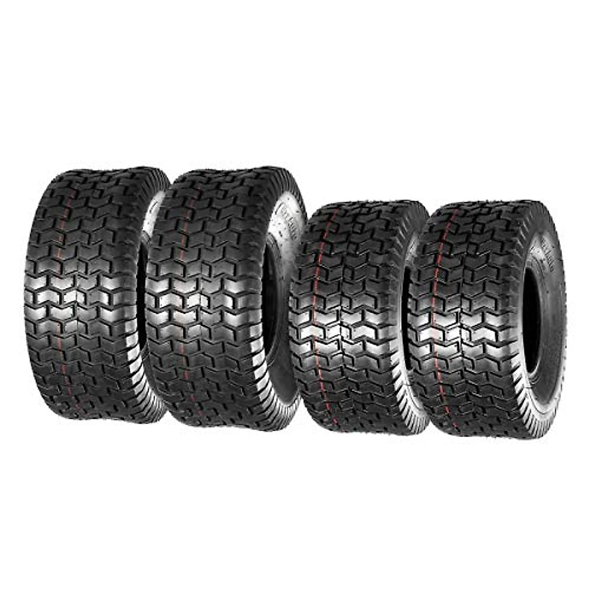 MaxAuto Lawn Mower Turf Tires 15x6-6 Front & 20x8-8 Rear 4PR(2 Front Tires+2 Rear Tires)