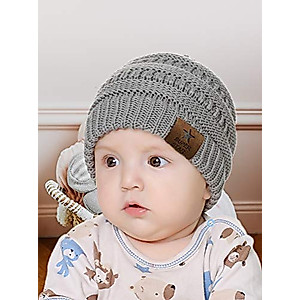 Didida Soft Warm Knitted Baby Hats Infant Toddler Baby Beanies Baby Winter Wool Hats