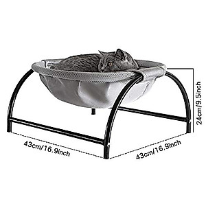 JUNSPOW Cat Bed Dog Bed Pet Hammock Bed Free-Standing Cat Sleeping Cat Bed Cat Supplies Pet Supplies Whole Wash Stable Structure Detachable Excellent Breathability Easy Assembly Indoors Outdoors