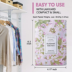 Telanshare 4 Packs(Rose+Jasmine) Mite/Moth Repellent Bag for Drawer & Closet, Natural Sachet Bag, 90 Days Extended Protection