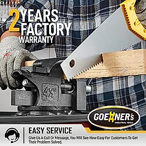 Bench Vise, 4-1/2" Vice for Workbench, Utility Combination Pipe Home Vise with Heavy Duty Forged Steel Construction, Swivel Base Table Vise for Woodworking, Home Workshop Use and DIY Jobs