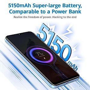 OUKITEL C35 Cellphone Unlocked,12GB RAM+256GB ROM,6.56" HD Screen Smartphone with 5150mAh Battery,50MP+8MP Camera,4G Dual SIM Android 13 Phone (Blue)