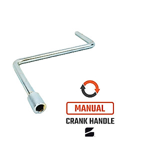 Bastion Distribution Power Tongue Jack | Electric or Manual Operation | A-Frame 3500LB Capacity | 12V | Front LED | for Trailers, Campers, and Boats