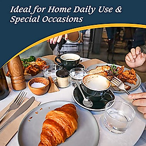 Silverware Set, Meythway Silverware Set 40 Pieces Service for 8, Stainless Steel Flatware Set with Spoons, Knives & Forks, Mirror Polished