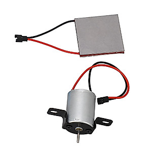 Motor Power Generation Sheet Set Universal Fireplace Fan Accessories Motor and Power Generation Sheet 4 Blades Heat Powered Stove Fan for Wood, Log