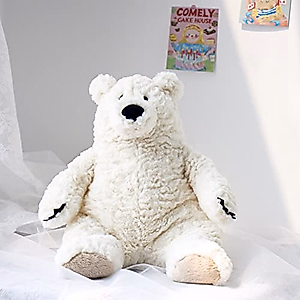 LIJIUSM Plush Toys for Kids Cartoon Velvet Animal Stuffed Toys Festival Birthday Gifts for Girls Boys (Polar Bear - 26cm)