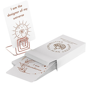 Manifestation Kit,Meditation Accessories, Spiritual Room décor, White Sage Candle,36 pc Positive Affirmations Cards,Healing Stones,for Meditation/Spiritual Healing/Smudging