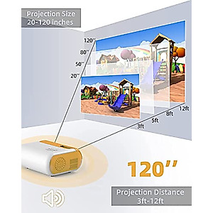 Mini WiFi Projector with 100 inch Screen Portable