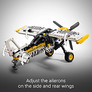 LEGO Technic Bush Plane Toy - Buildable Airplane Toy for Kids, Boys and Girls, Ages 8+ - Model Airplane Gift with Spinning Propeller, 4-Cylinder Piston Engine, and More - 42198