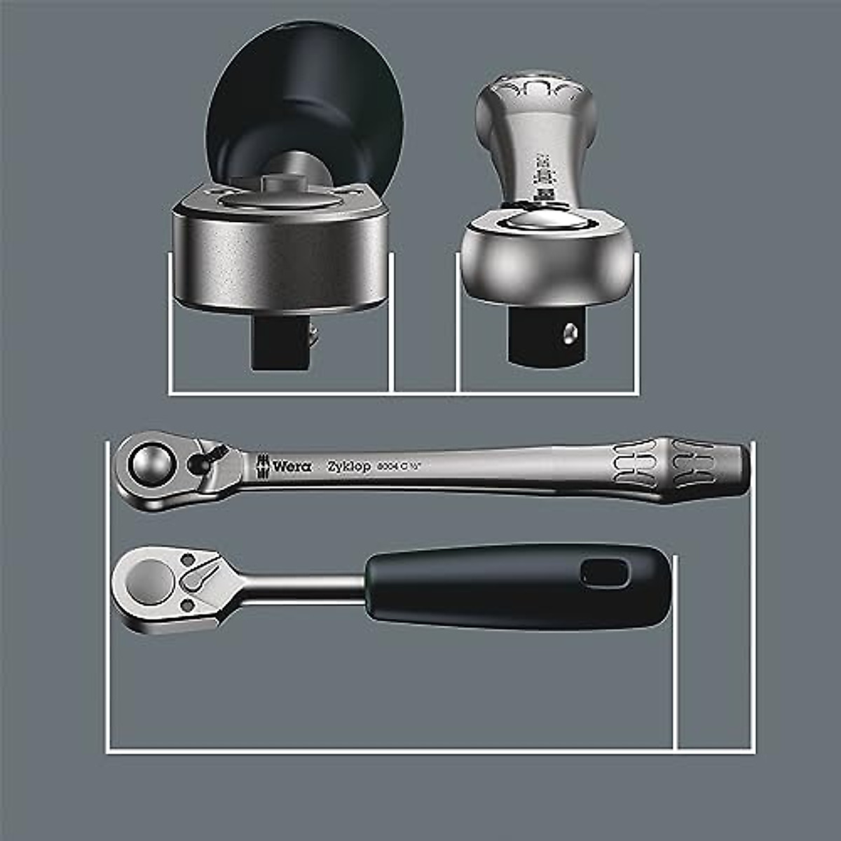 Wera Tools 05004004001 8004 1/4 Full Metal Ratchet Switch Lever, One Size, Multi