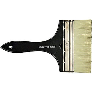 Liquitex 1300706 Professional Freestyle Large Scale Brush, Broad Flat/Varnish 6-inch, Short Handle , Black