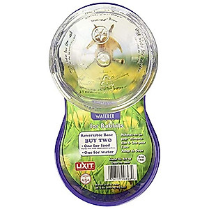 Lixit Reversible Waterer/Feeder for Rabbits and Other Small Animals. (Pack of 1)