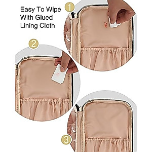 MONSTINA Makeup Bag for Women,Two layer Pouch Bag