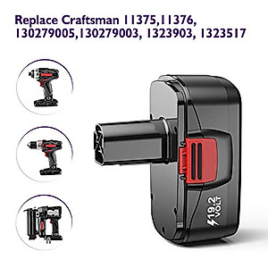 UTRBATT 2 Packs 19.2Volt 3.8Ah Replacement Battery Compatible for Craftsman DieHard C3 315.115410 315.11485 130279005 1323903 120235021 11375 11376 Cordless Drills