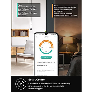 Kasa Smart WiFi Motion Sensor Switch, Single Pole, Needs Neutral Wire, 2.4GHz Wi-Fi Light Switch, Compatible with Alexa & Google Home, UL Certified, No Hub Required(KS200M),White,1-Pack